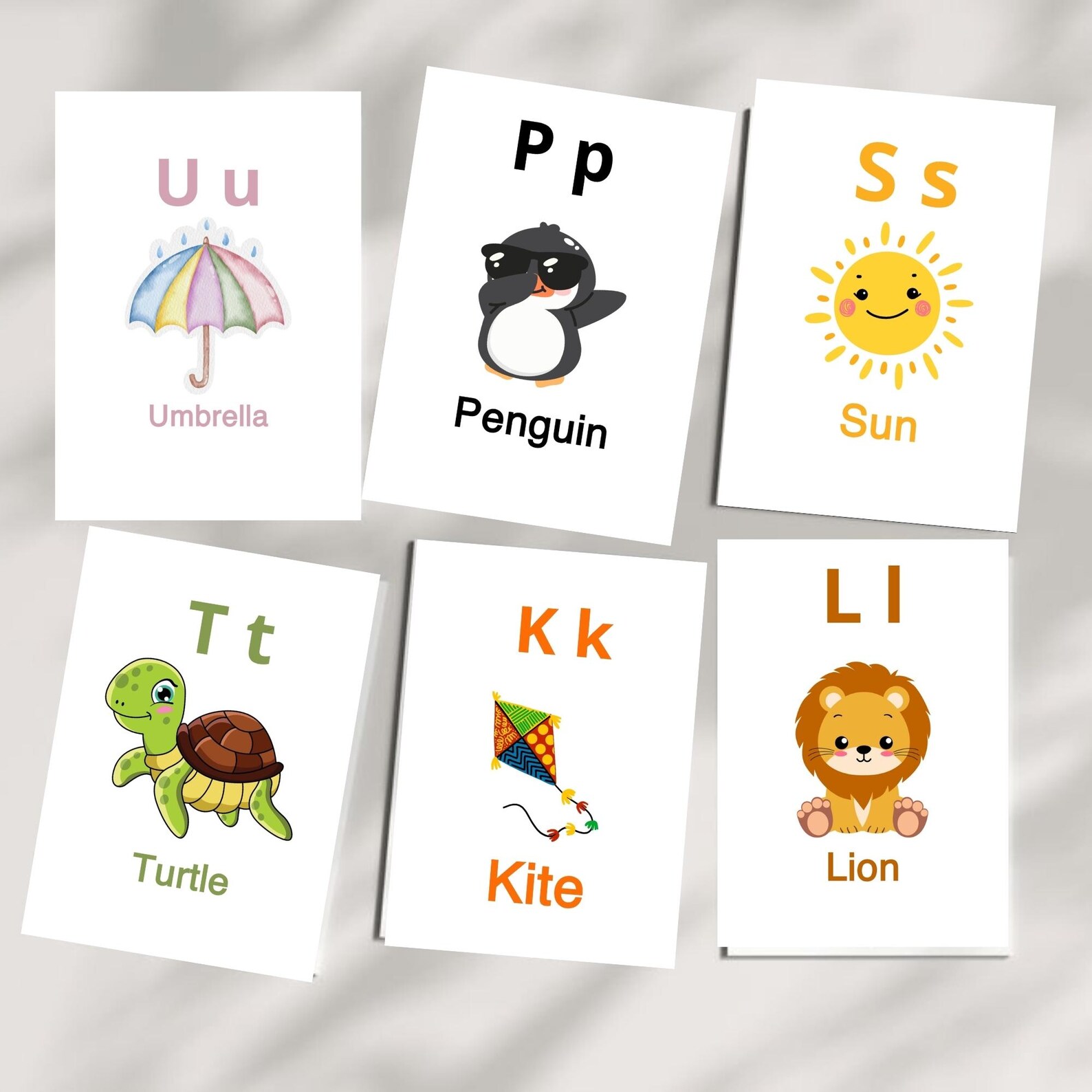 ABC Alphabet Flashcards: Fun English Learning Cards (digital Download ...