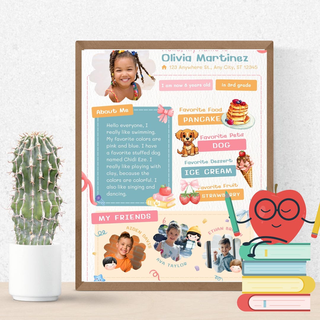 Editable Meet the Student Poster: Back to School Icebreaker (digital ...