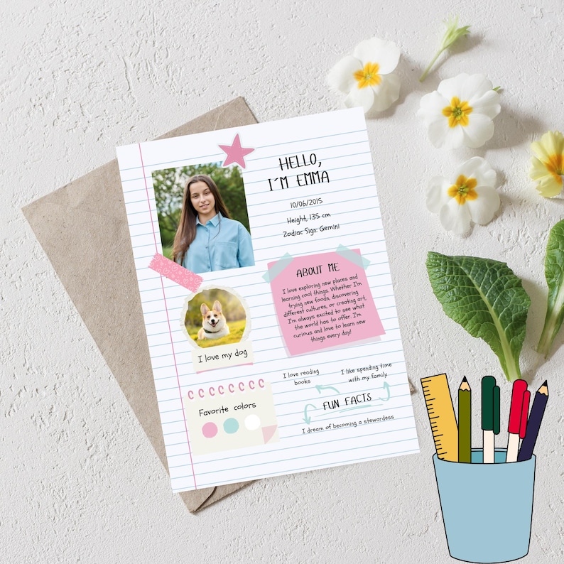 Editable Meet the Student Poster: Back to School Printable (canva ...