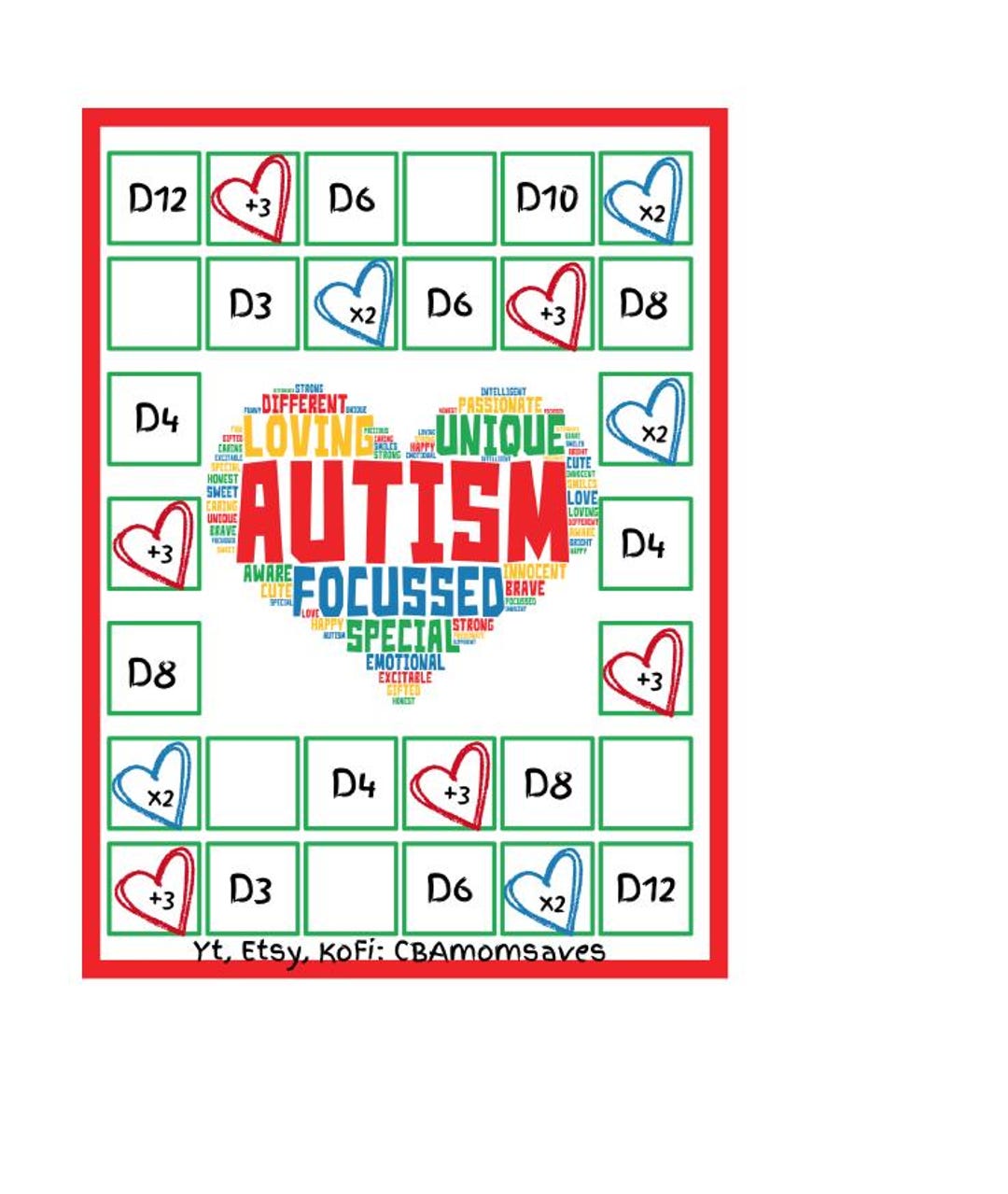 Autism Awareness 2 - A5 Challenges - Etsy