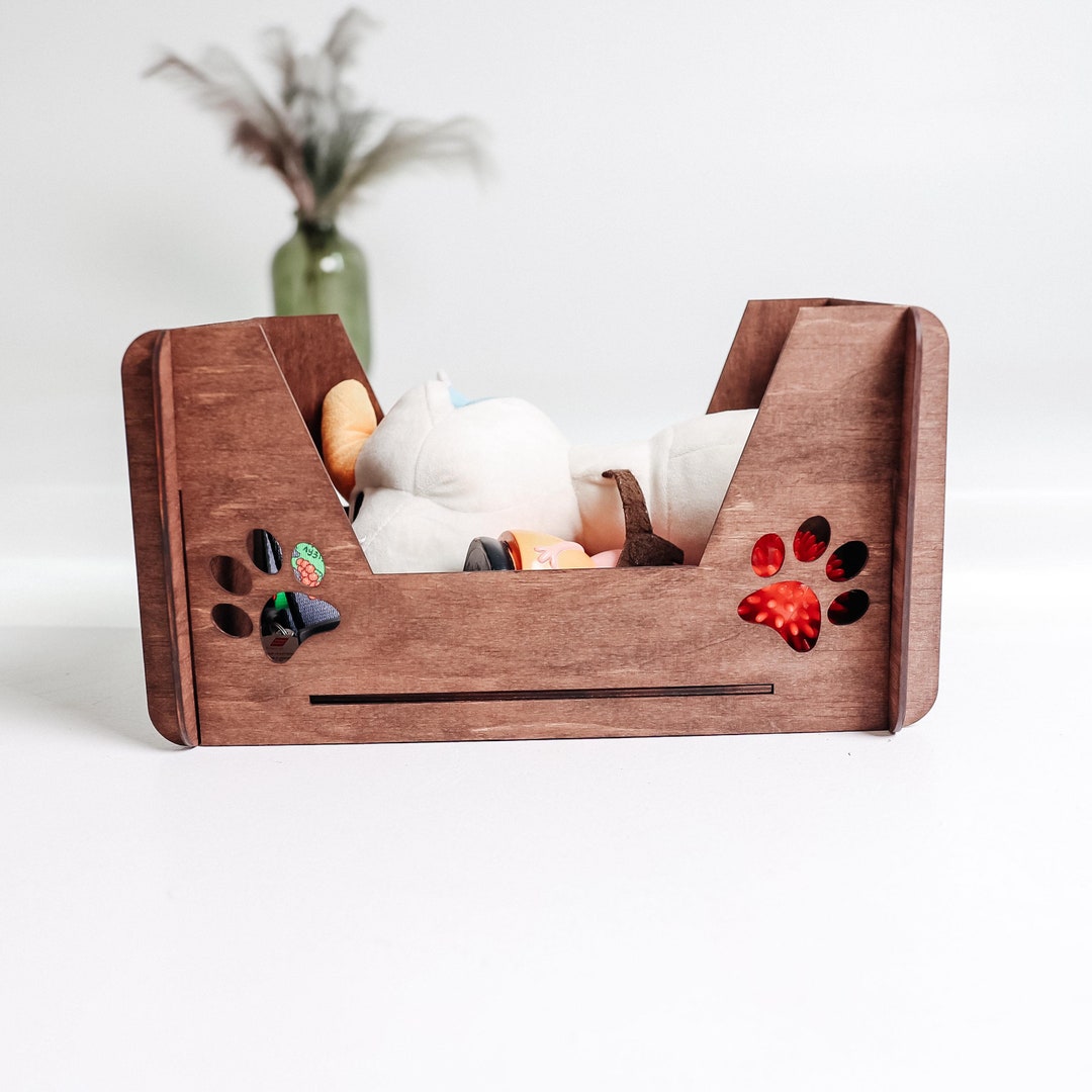 Custom Wood Dog Toy Storage Bin, Pet Gifts, Personalized Dog Toy ...