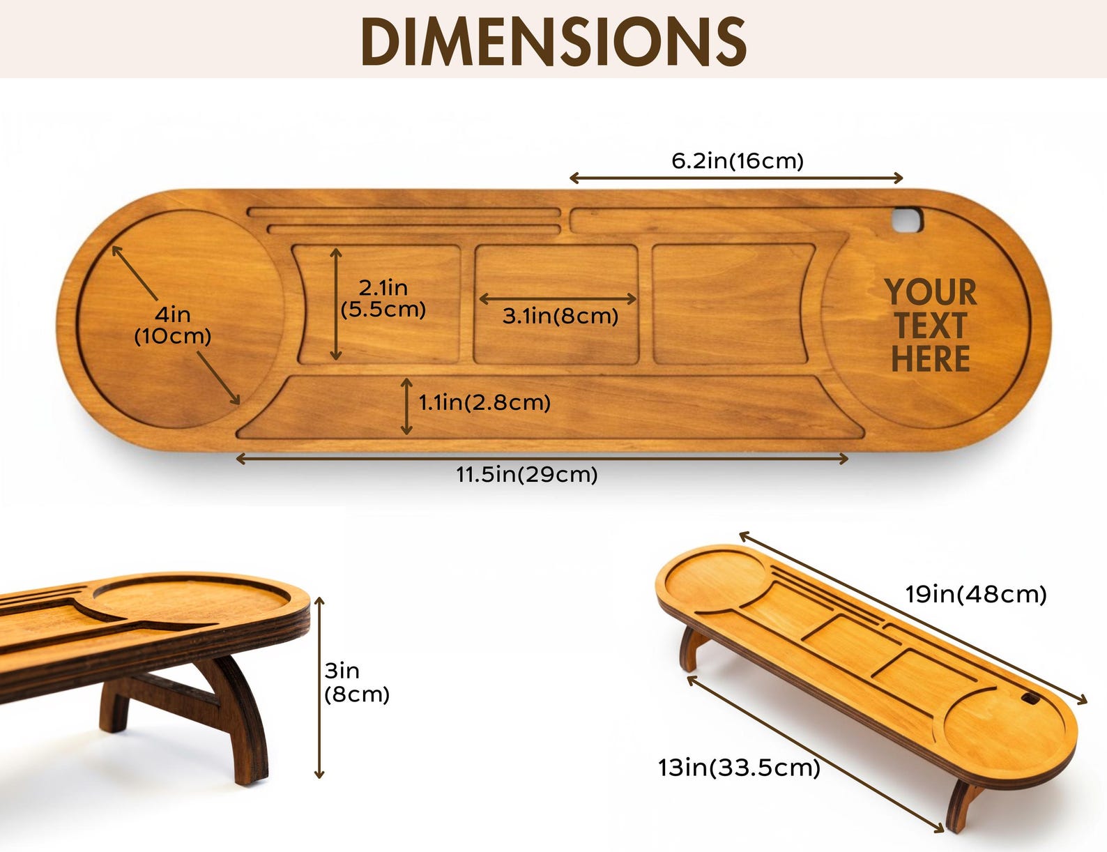 Wood Docking Station & Desk Organizer: Custom Desk Stand, Wood Phone ...
