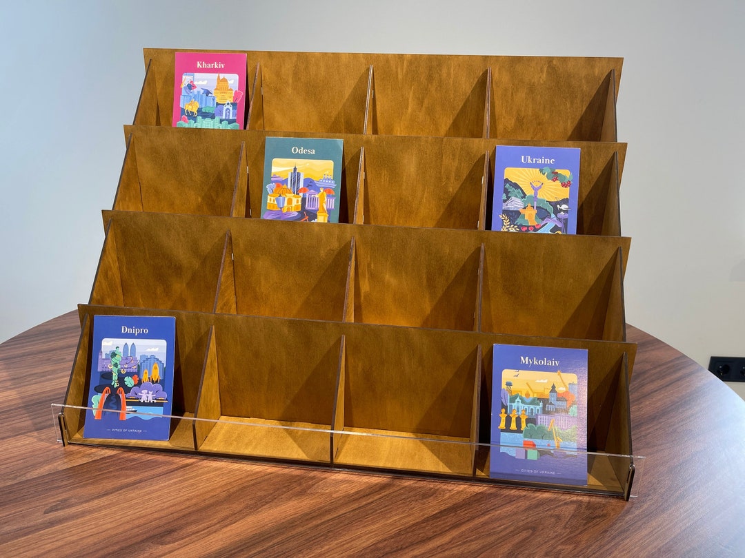 Greeting Card Display for Retail, Tiered Display Stand, Greeting Card ...