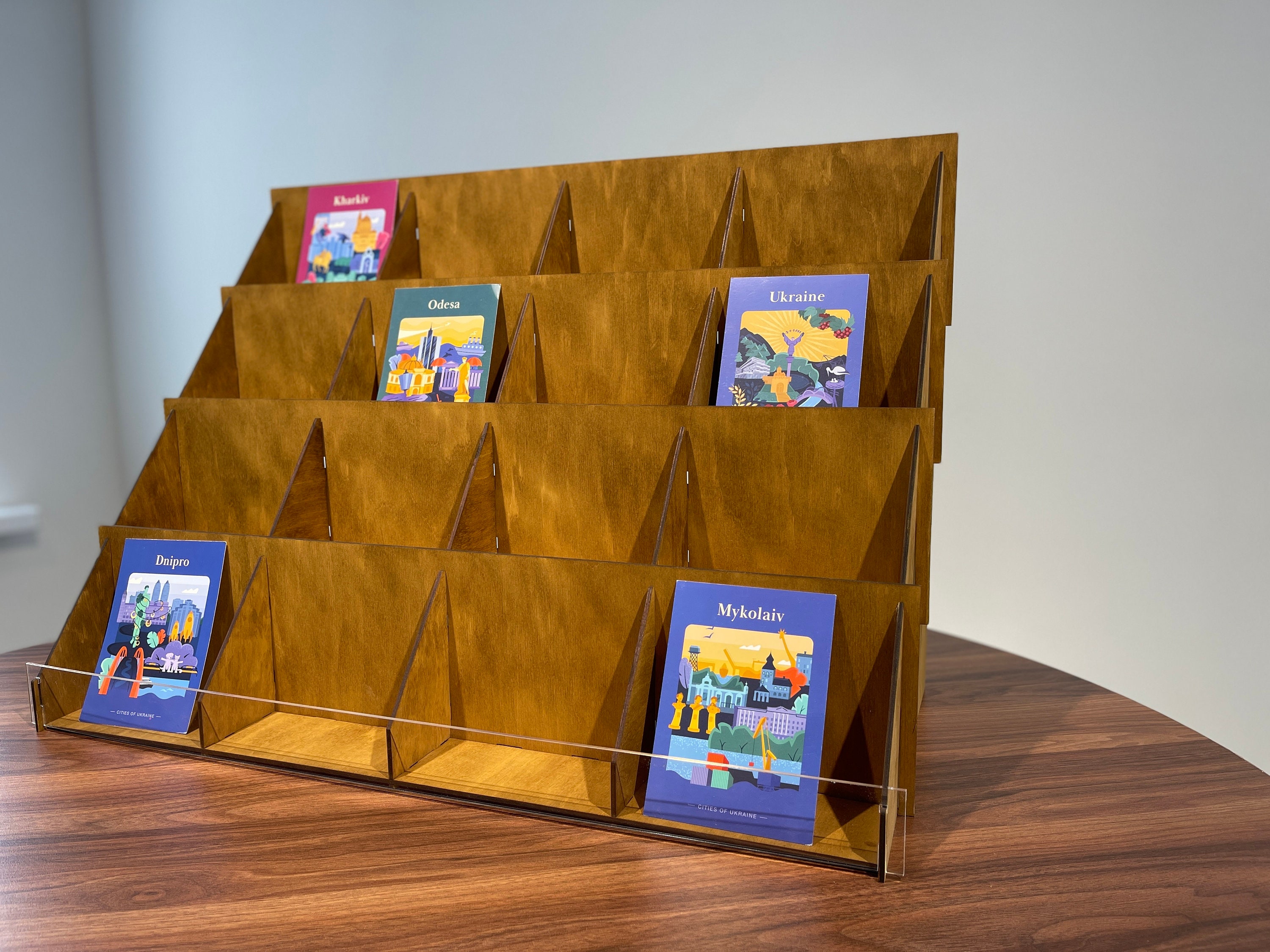 Greeting Card Display for Retail, Tiered Display Stand, Greeting Card ...