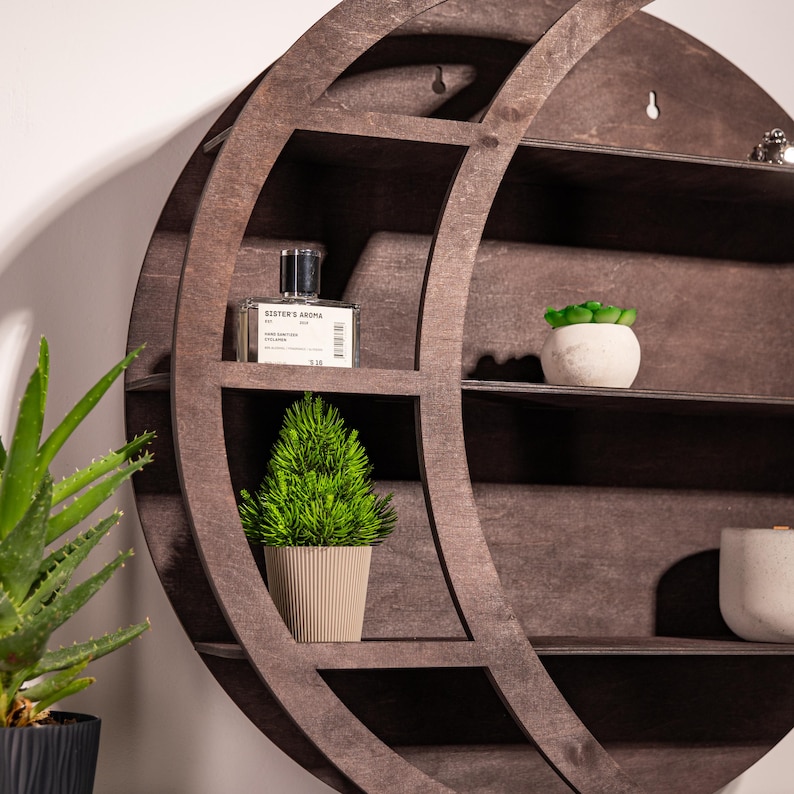 Wood Moon Wall Shelf, Moon Shelve, Crescent Moon Shelf, Moon Trinket ...