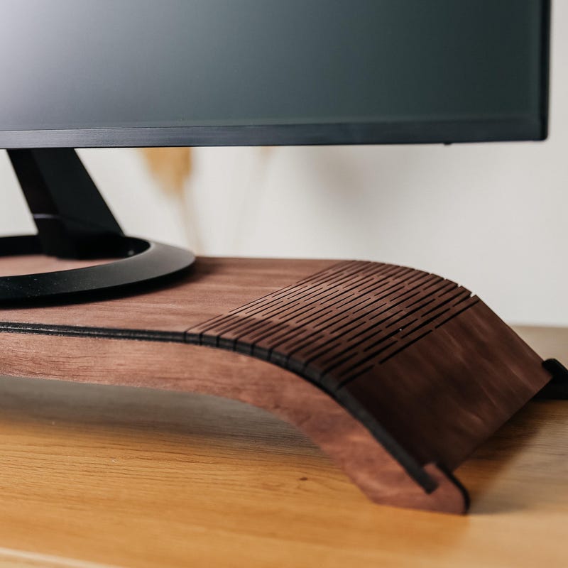 Wood Monitor Stand - Etsy
