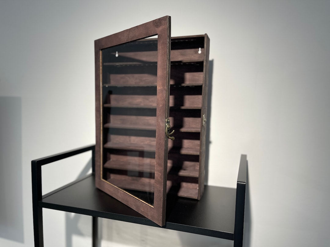 Display Case for Collectibles, Display Case for Figures, Wood Display ...