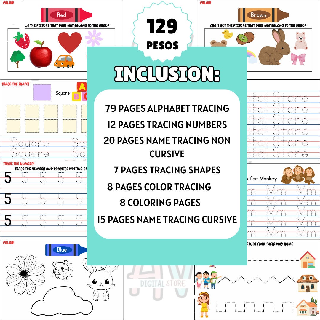 Personalized A5 Tracing Pad for Kids | Custom Name and Fun Learning ...