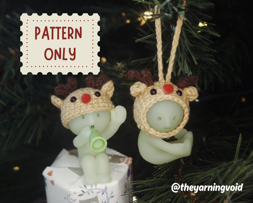 Reindeer Smiski Crochet Pattern PDF – Hangable + Non-hangable Versions ...