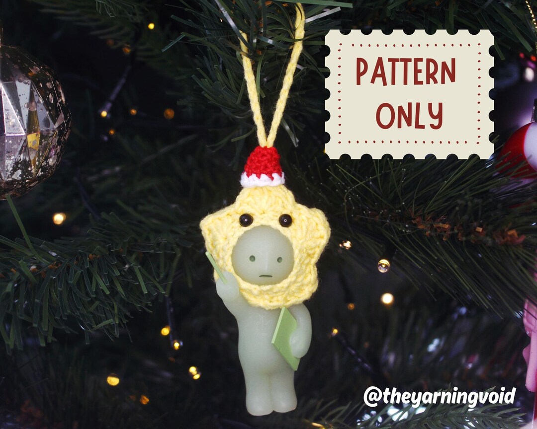 Star Smiski Crochet Pattern PDF – Christmas Mini Hat – Step-by-step ...