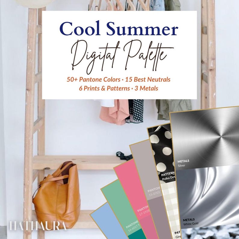 Cool Summer Color Palette | Cool Summer Digital Swatch | Wardrobe Color ...
