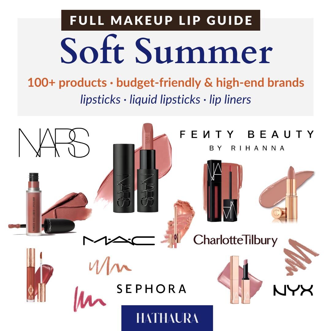 Soft Summer Lip Make-up Guide 100+ Products, Lipstick, Liner, Liquid ...