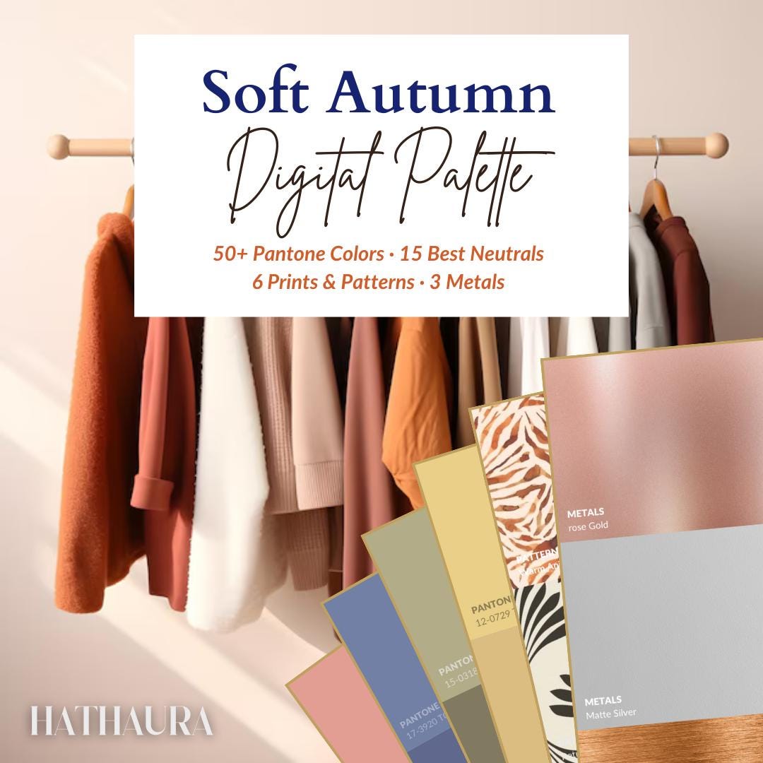 Soft Autumn Color Palette | Soft Autumn Digital Swatch | Wardrobe Color ...