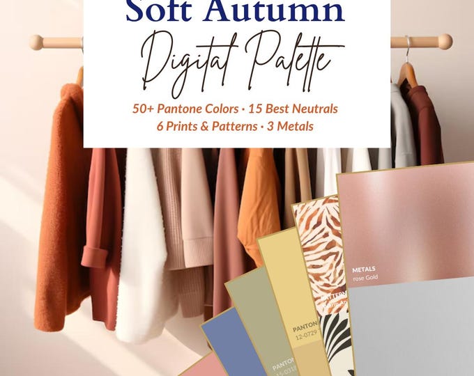 Soft Autumn Color Palette | Soft Autumn Digital Swatch | Wardrobe Color ...