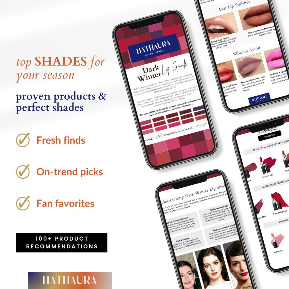 Dark Winter Lip Make-up Guide 100+ Products & Shades, Lipstick, Liner ...