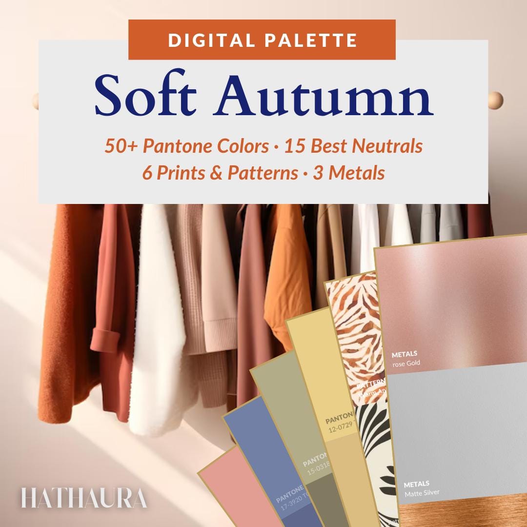 Soft Autumn Color Palette Soft Autumn Digital Swatch Wardrobe Color ...