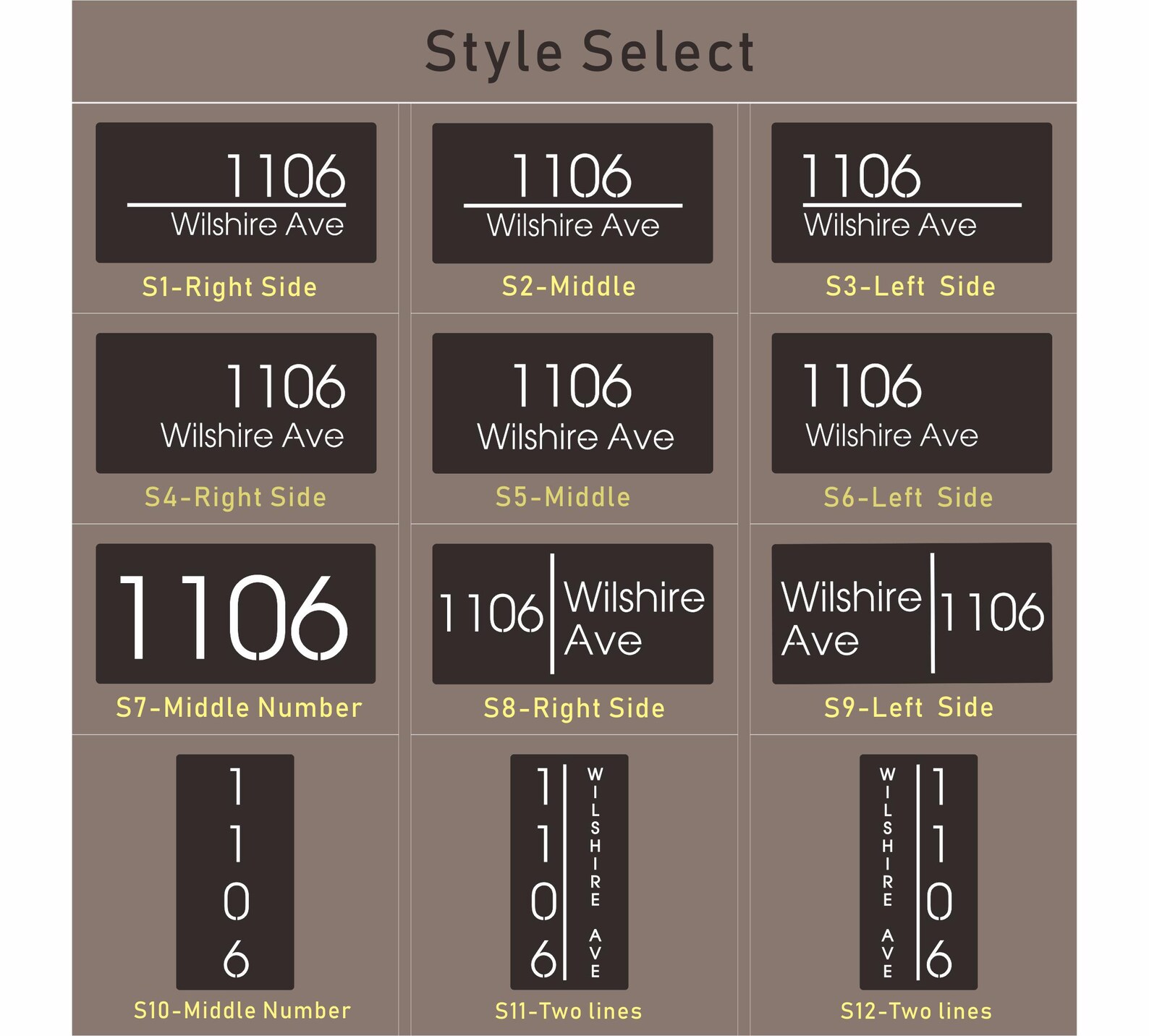 Vintage Metal & Acrylic House Number | Custom House Number Sign | LED ...