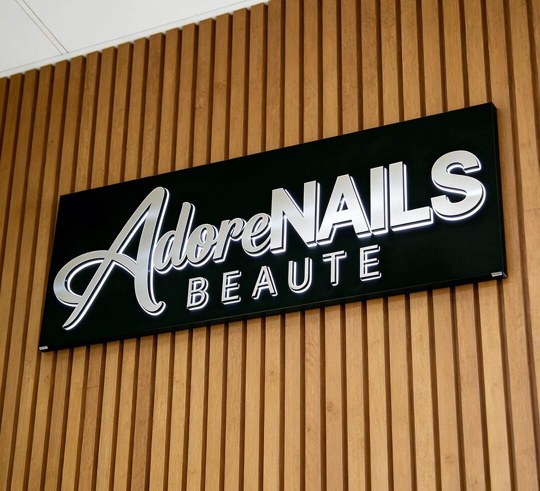 Custom 3D LED Backlit Business Sign, Illuminated Letter Signage ...