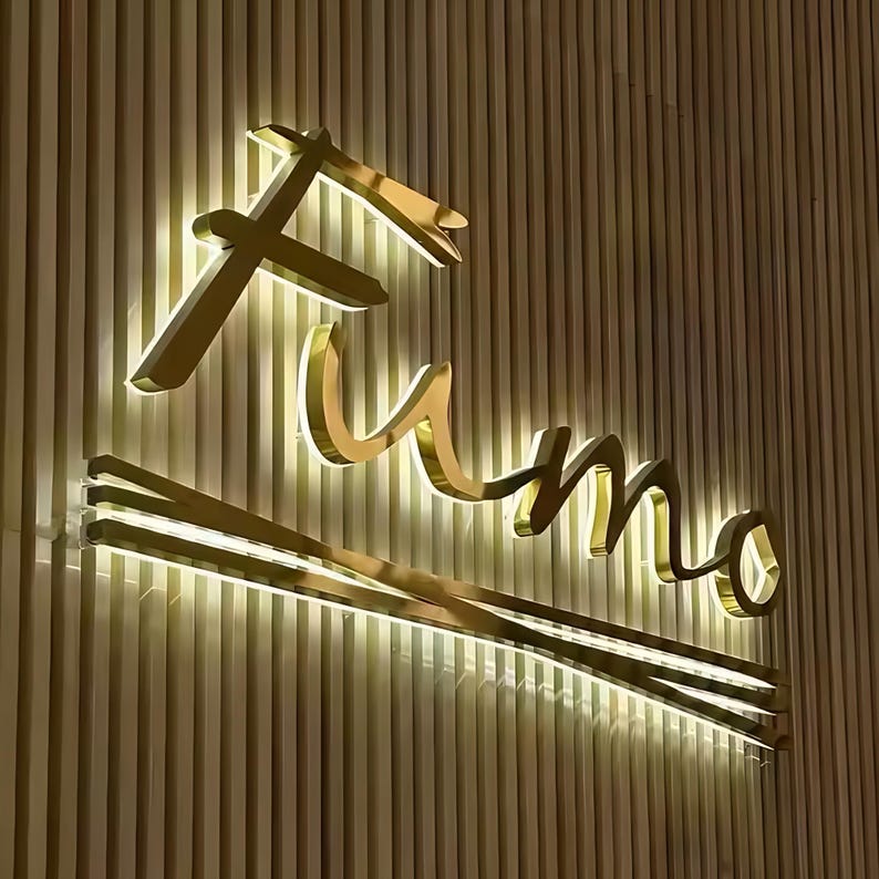 3D Metal Logo Customized,led Letters Signs,backlit Signs Stainless ...