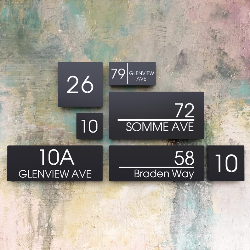 Vintage Metal & Acrylic House Number | Custom House Number Sign | LED ...