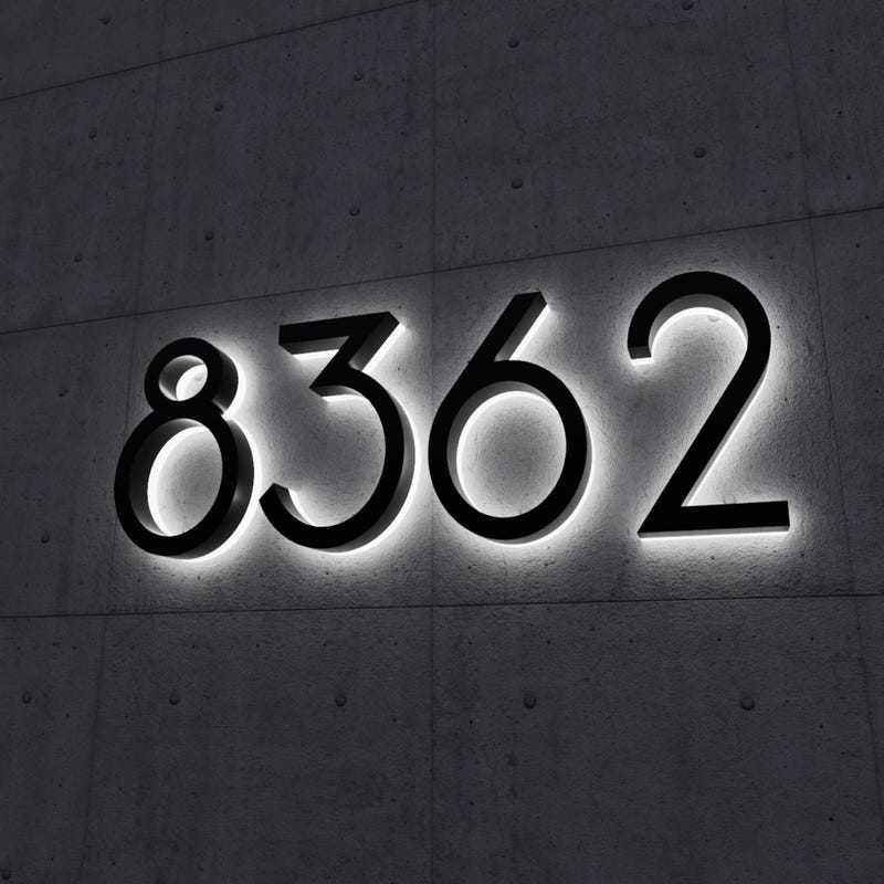 Backlit House Numbers - Etsy