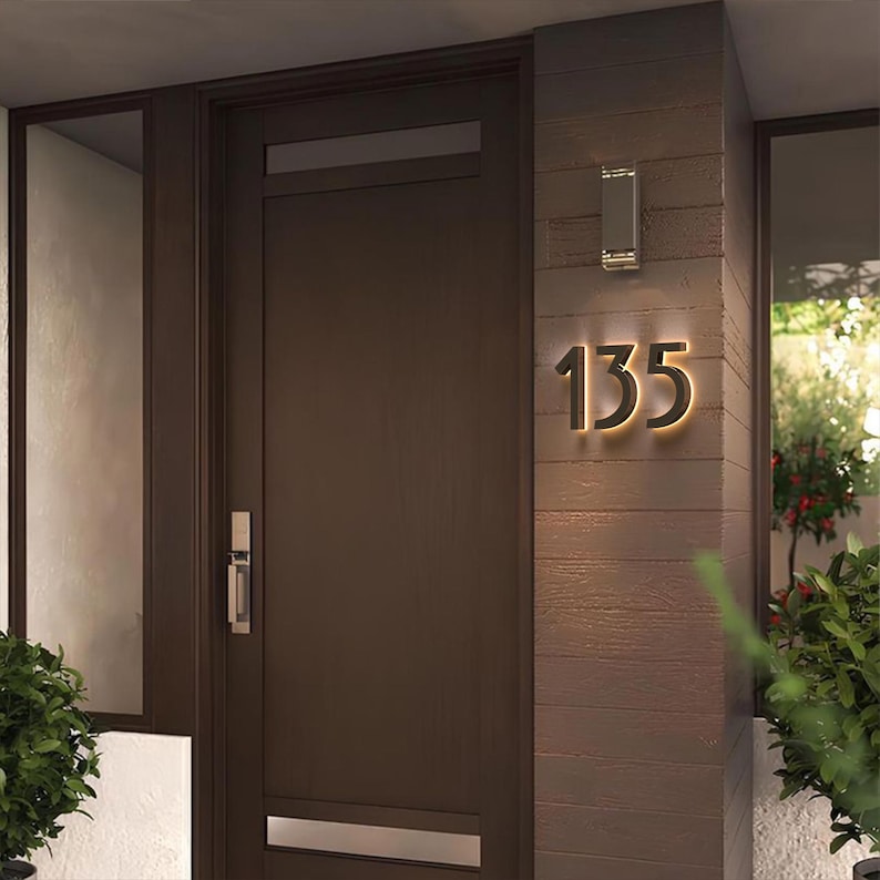 Led House Number for Home Decor,custom House Number,address Number Sign ...