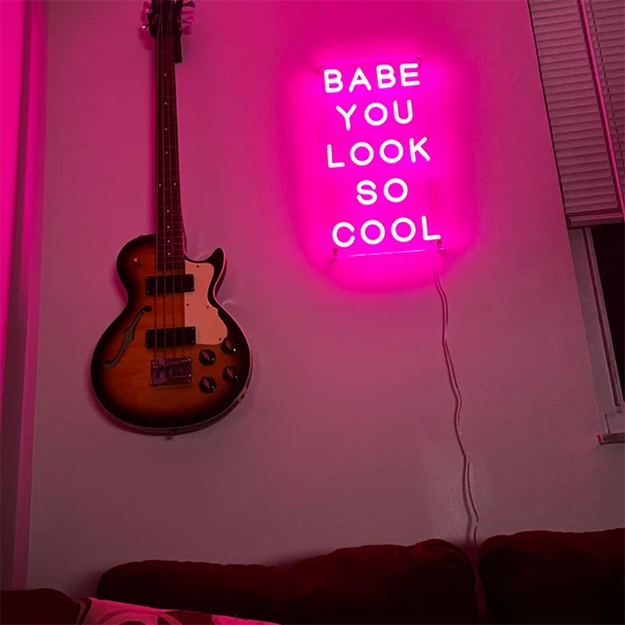 Custom LED Neon Sign, Baby You Look So, Bedroom Decor, Wall Art - Etsy