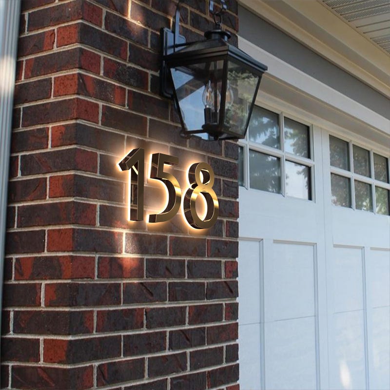 Lighted House Number - Etsy