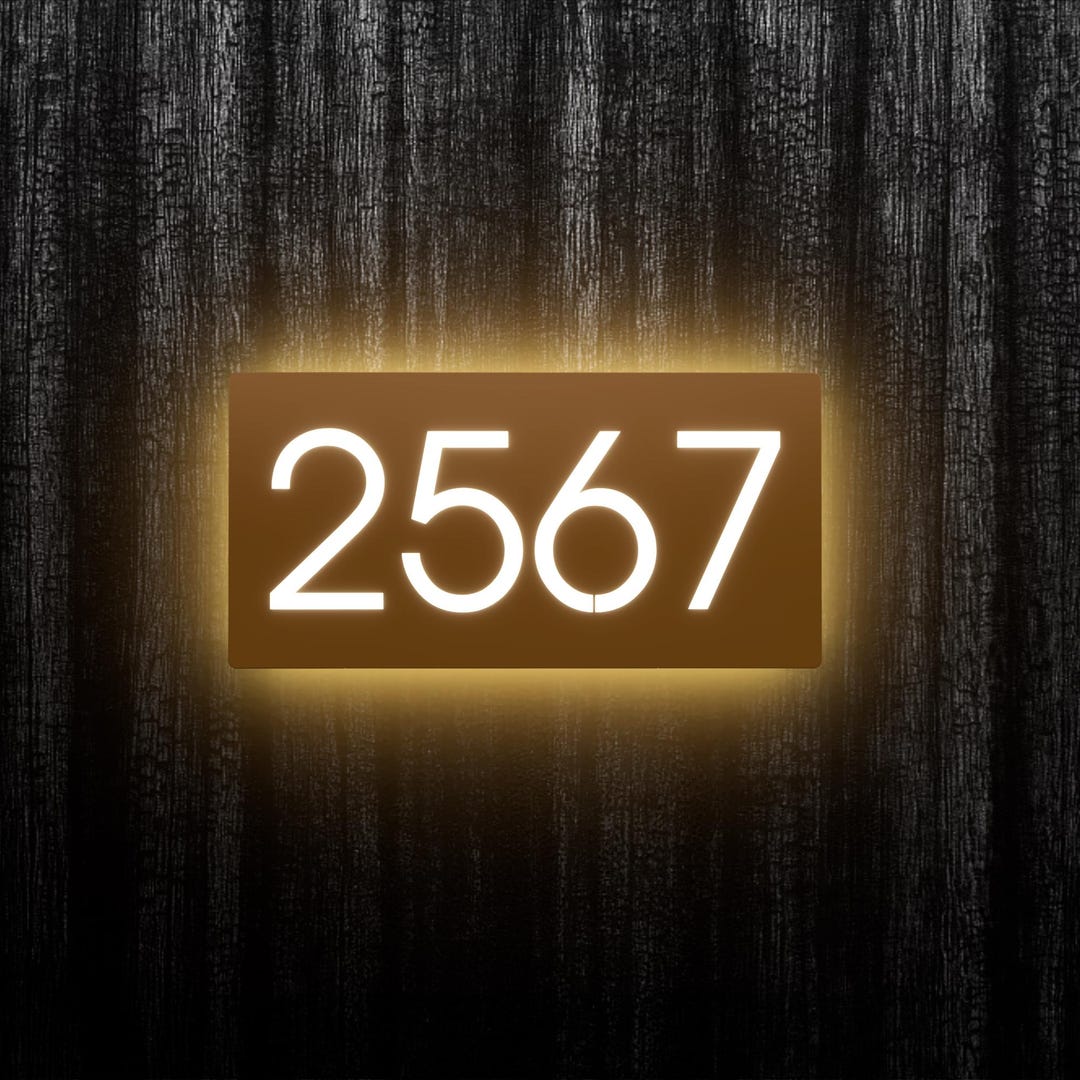 House Number Plaque,modern Street Address Plaque,personalized House ...