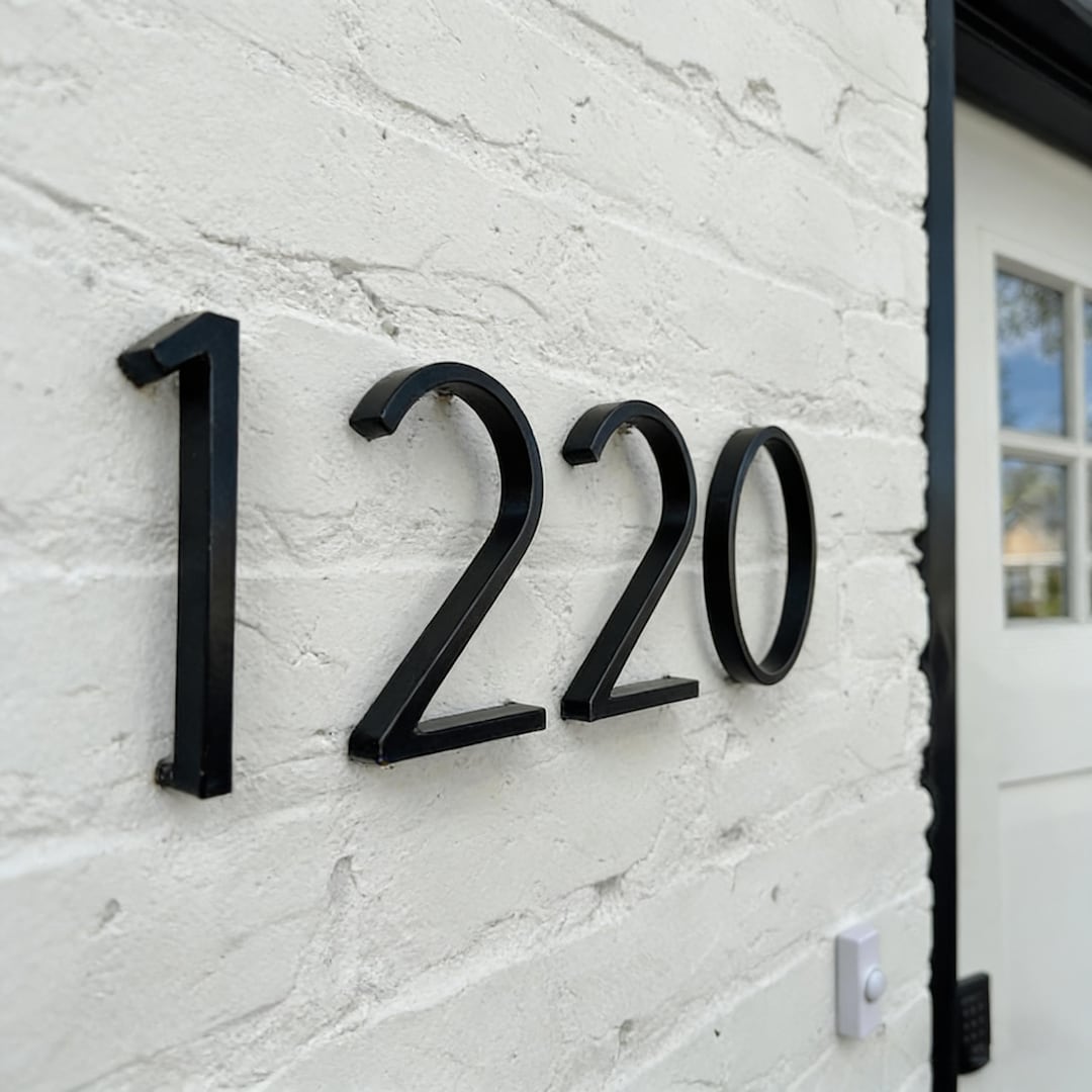 Modern Black Metal House Numbers - 3D Address Number Plaques for ...