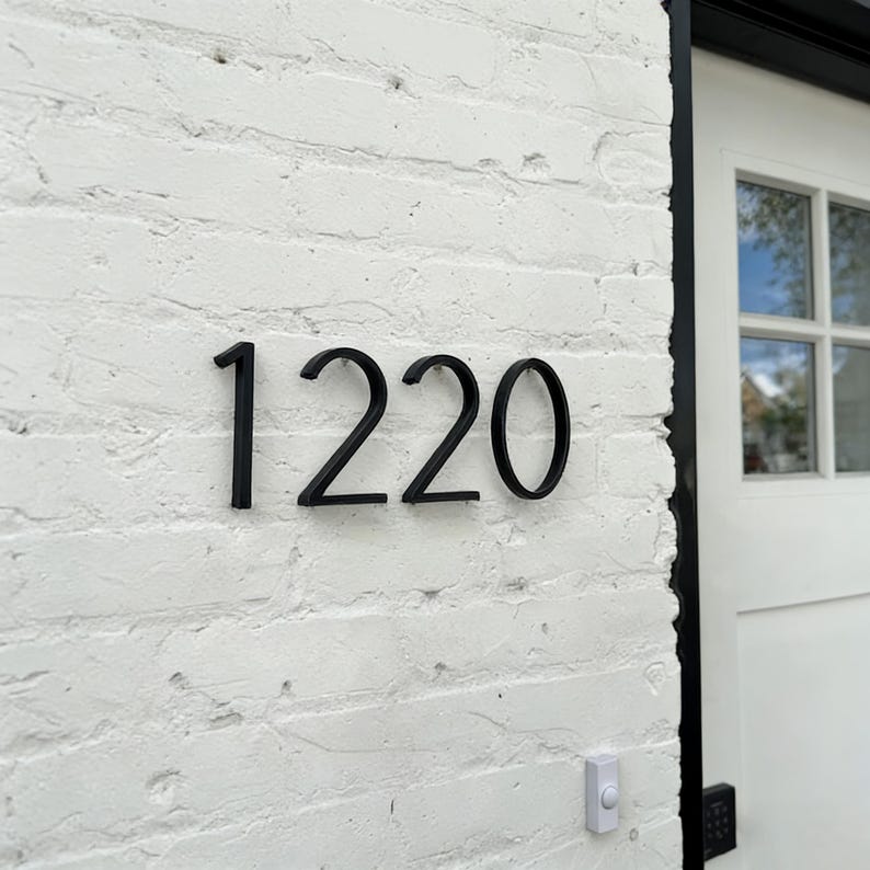 Modern Black Metal House Numbers - 3D Address Number Plaques for ...