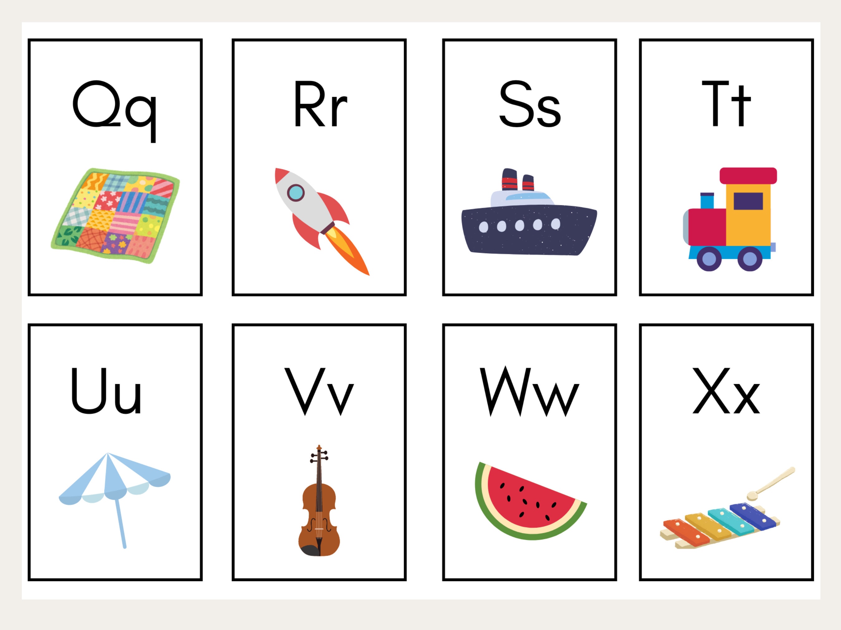 ABC Flashcards, Early Learners, Preschool, Kids Alphabet Cards ...