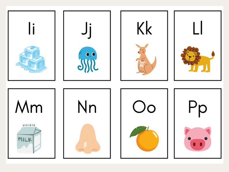 ABC Flashcards, Early Learners, Preschool, Kids Alphabet Cards ...