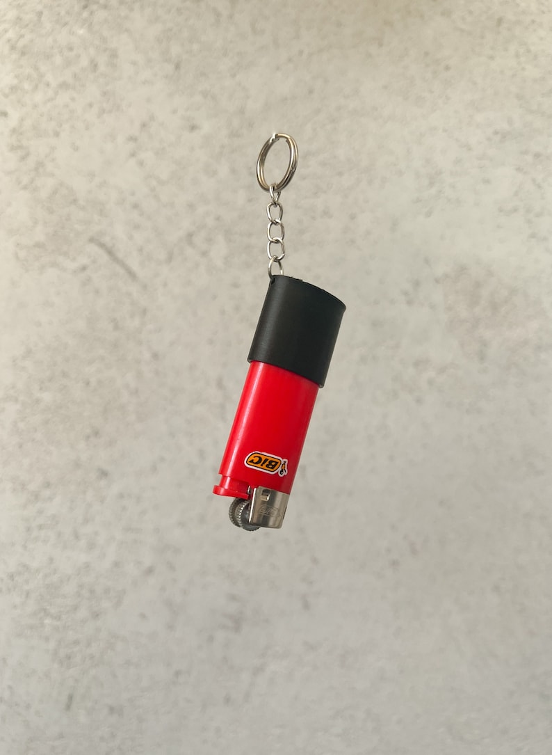 3D Printed Bic Mini Lighter Holder Keychain Compact & Durable Case for ...