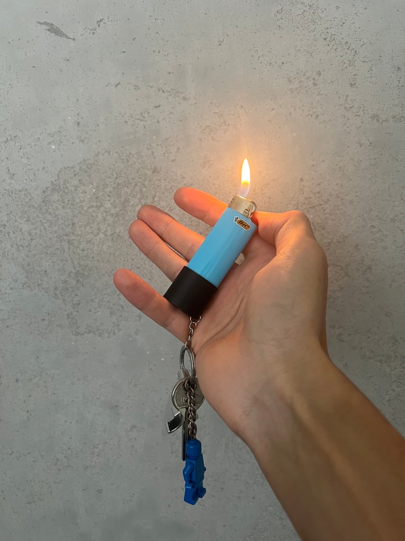 3D Printed Bic Lighter Holder Keychain Durable Case for Standard Bic ...