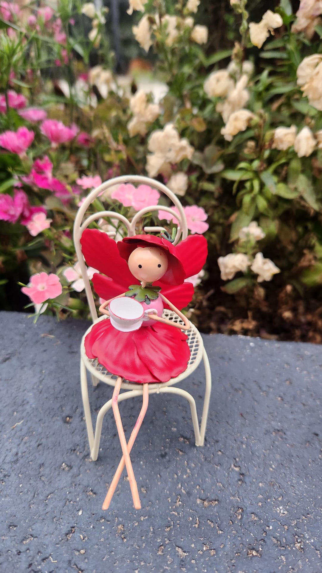 Adorable Red Poppy Flower Miniature Fairy Garden Figurine Accessories ...