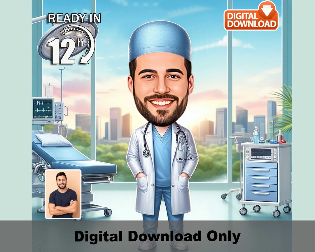 Hospital SURGEON Doctor Caricature Cartoon Portrait Operation Theatre ...