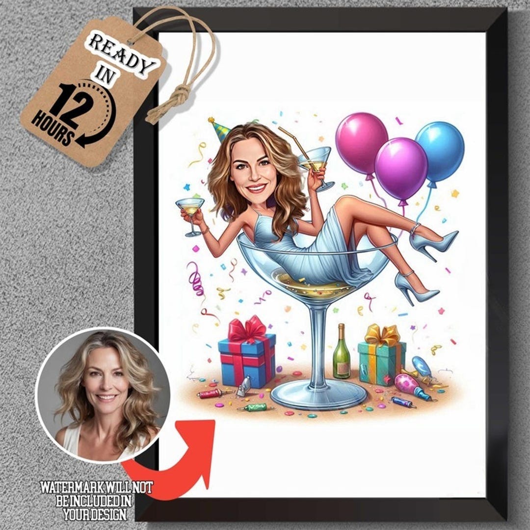 Customized 30th Birthday Caricature From Photos, Happy Birthday Cartoon ...
