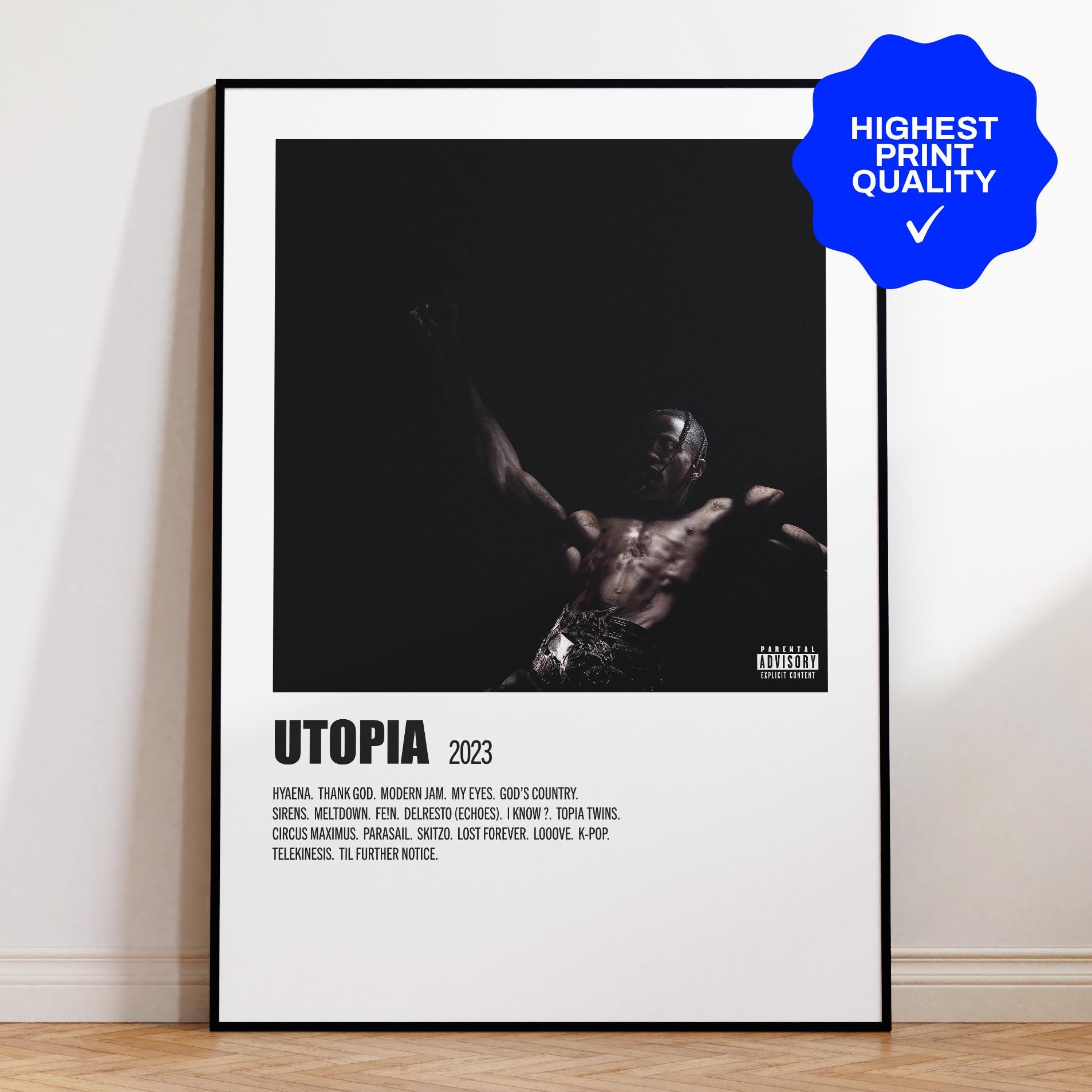 Travis Scott Poster, Travis Scott Print, Travis Scott Wall Art, Travis ...