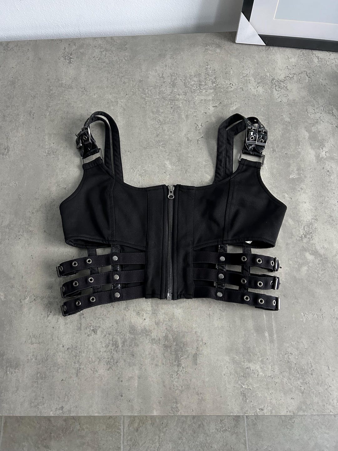 Punk Rave Amazing Glossy Belt Top Goth - Etsy