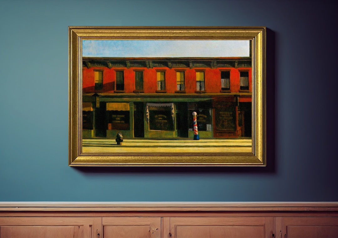 Early Sunday Morning Edward Hopper 1930 Vintage Framed Wall Art ...