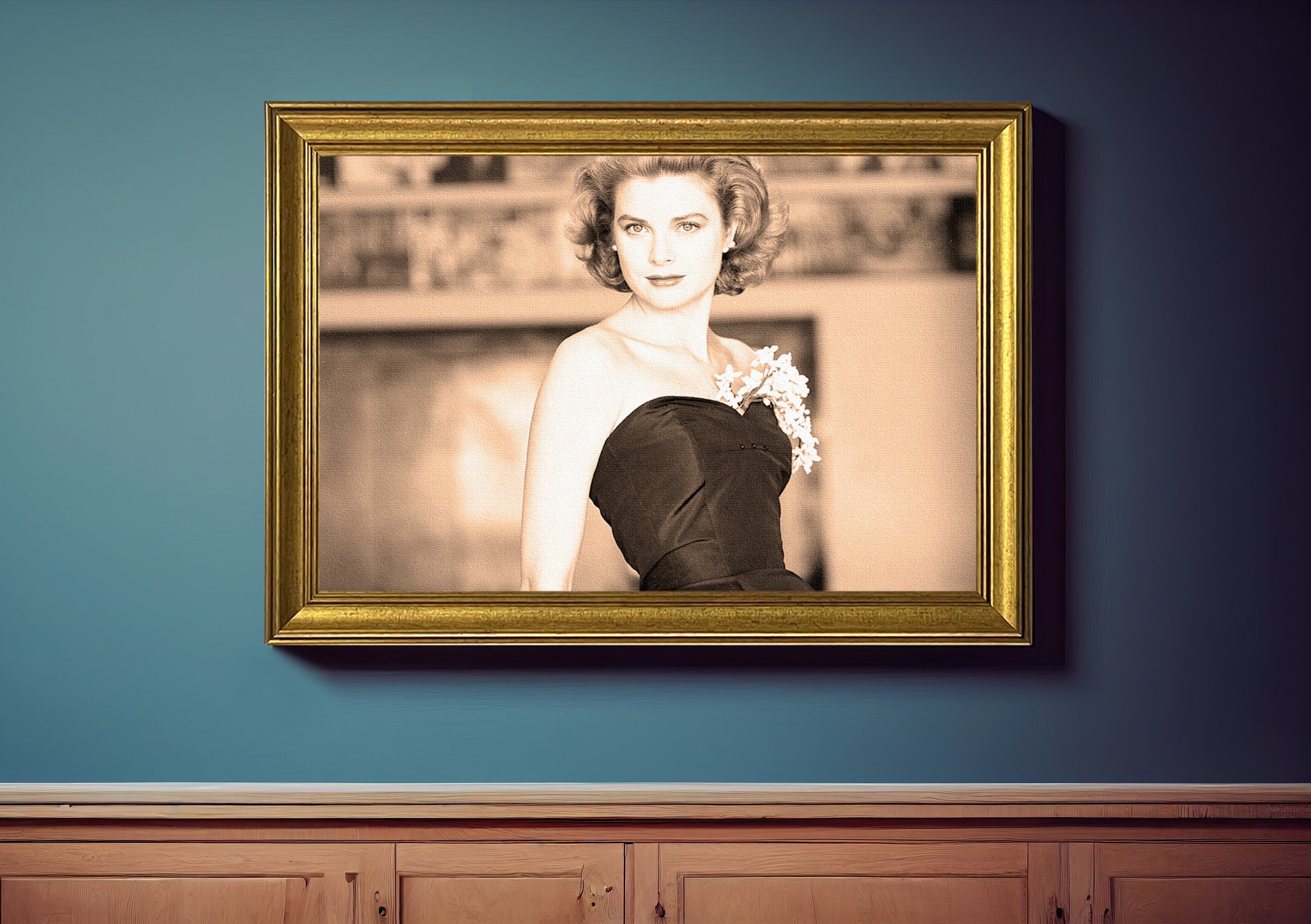 Grace Kelly Framed Wall Art, Grace Kelly Black and White or Sepia ...