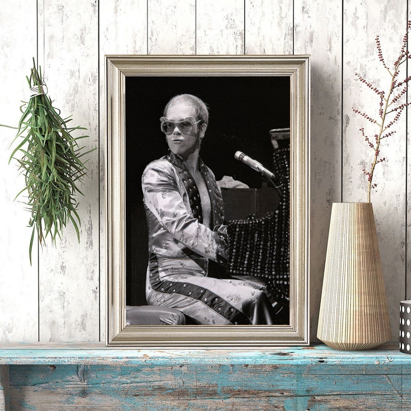 Elton John Print Etsy
