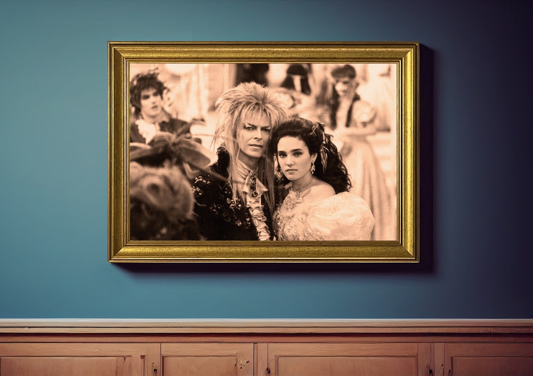 David Bowie and Jennifer Connelly in a Scene From the Movie Labyrinth ...