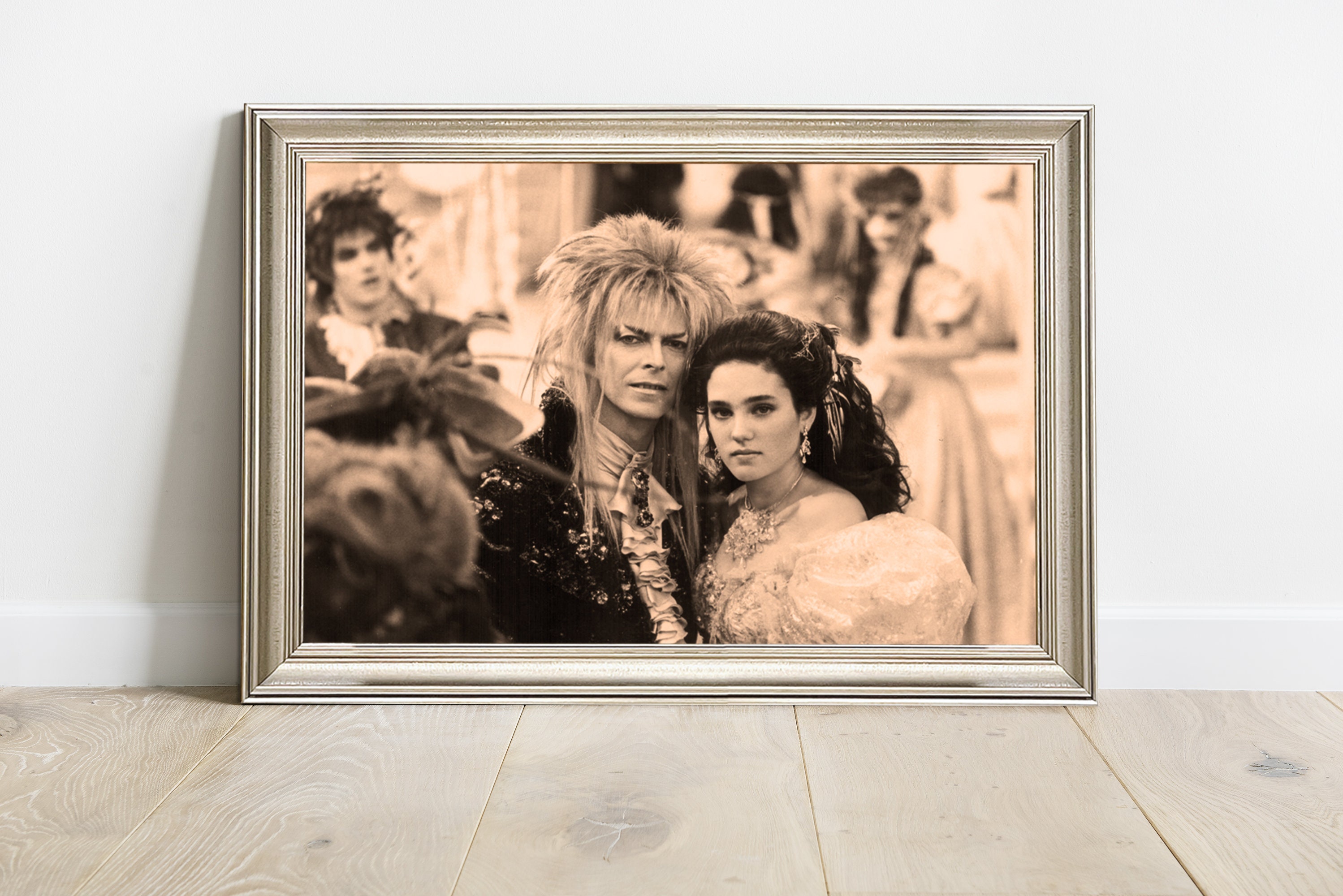 David Bowie and Jennifer Connelly in a Scene From the Movie Labyrinth ...