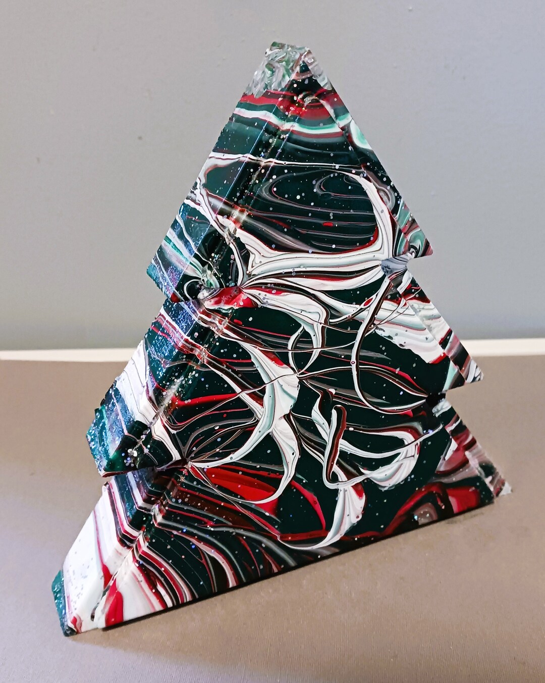 Painted Chunky Wood Christmas Tree - Etsy