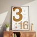 John 3 16 - Bible Verse Poster 8 Colours | Christian Wall Art Simple ...