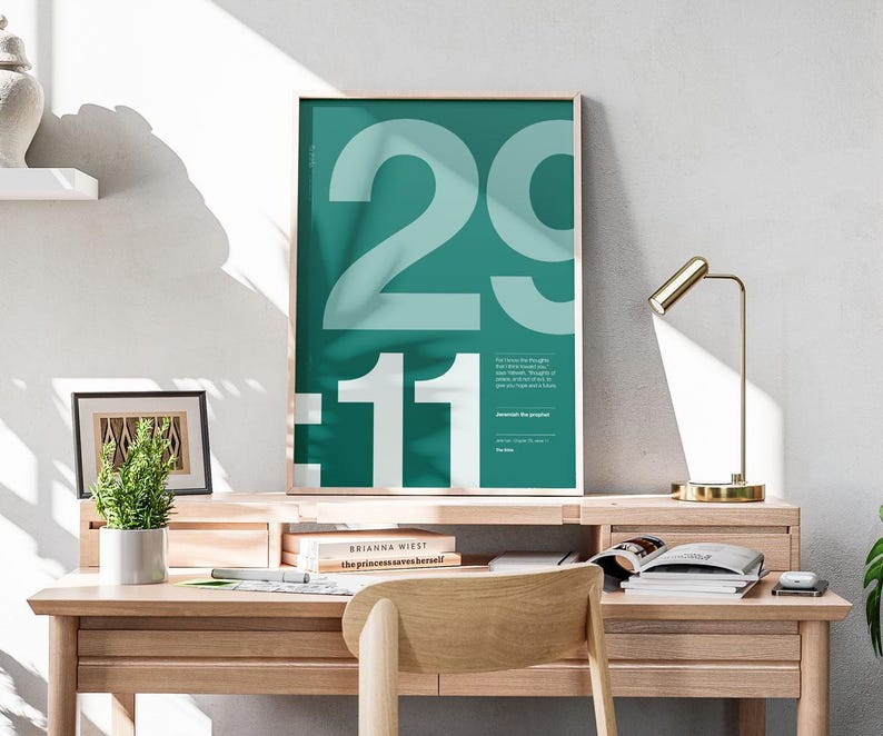 Jeremiah 29 11 - Bible Verse Poster With 8 Colour Options | Christian ...