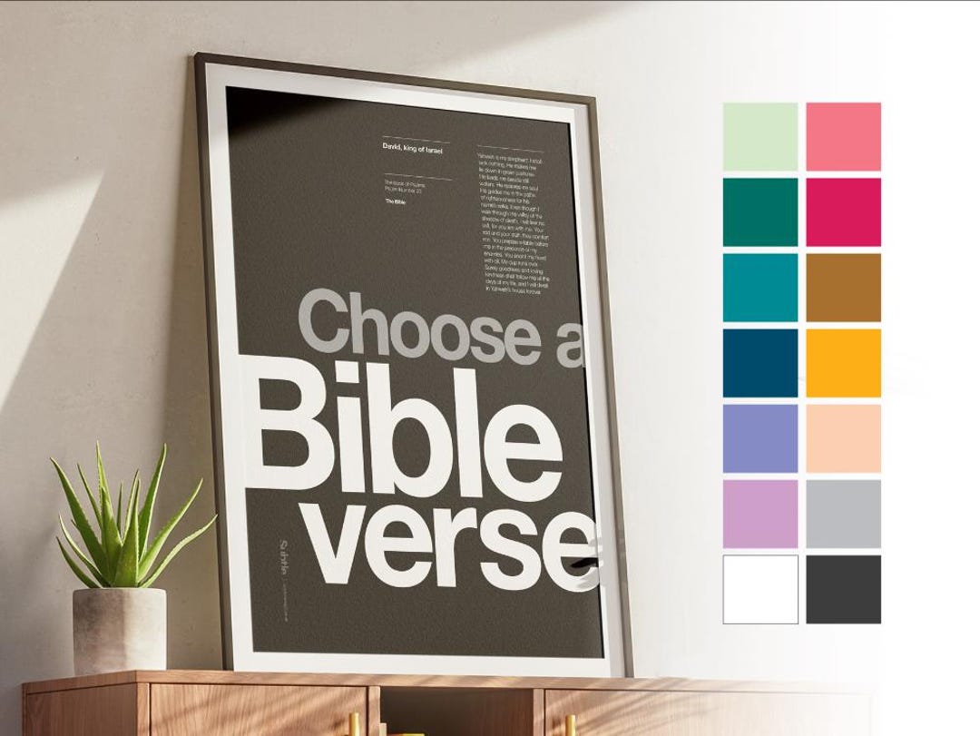 Custom Bible Verse Poster: Minimalist Christian Wall Art (READ ...