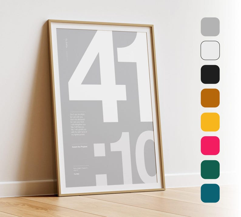 Isaiah 41 10 - Printed Bible Verse Wall Art | 8 Colour Options ...